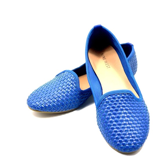 Nine West | Shoes | Nine West Blue Woven Flatsloafers Sz 65 | Poshmark